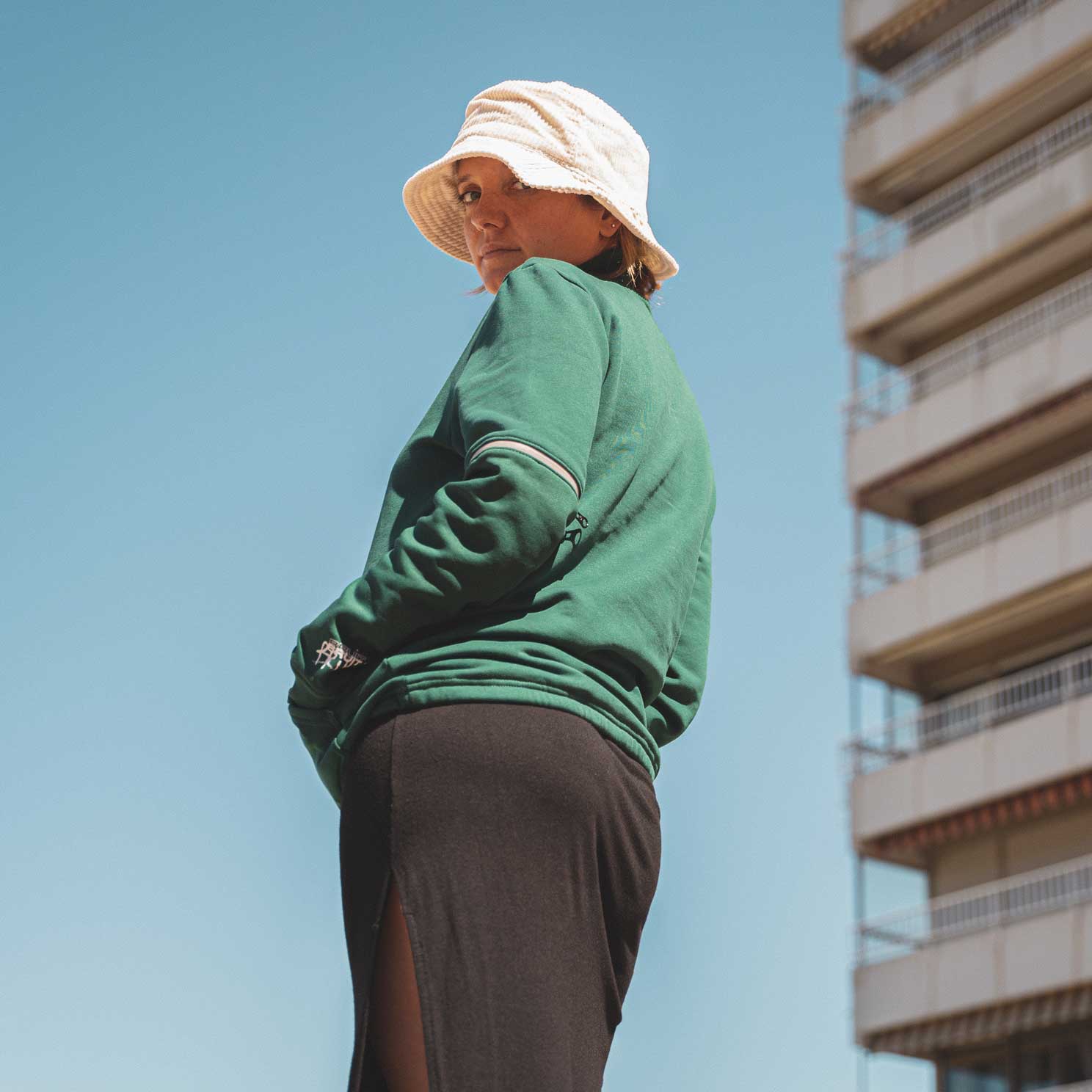 DEMI ZIP - VERT - BRUIT® CLOTHING